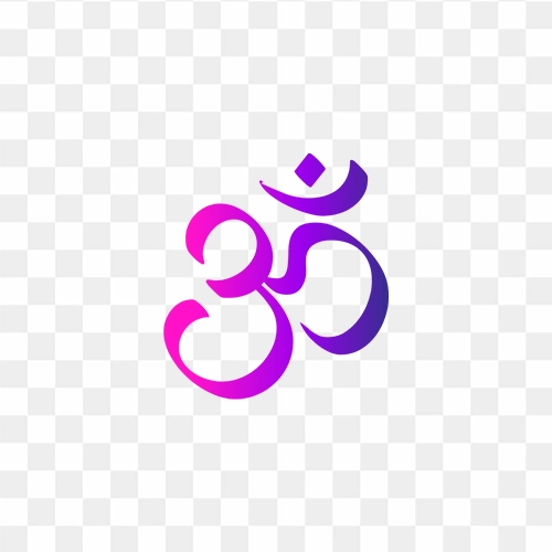 Om png colourful with transparent background
