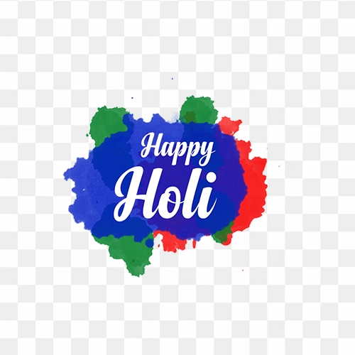 Happy holi colourful free stock png